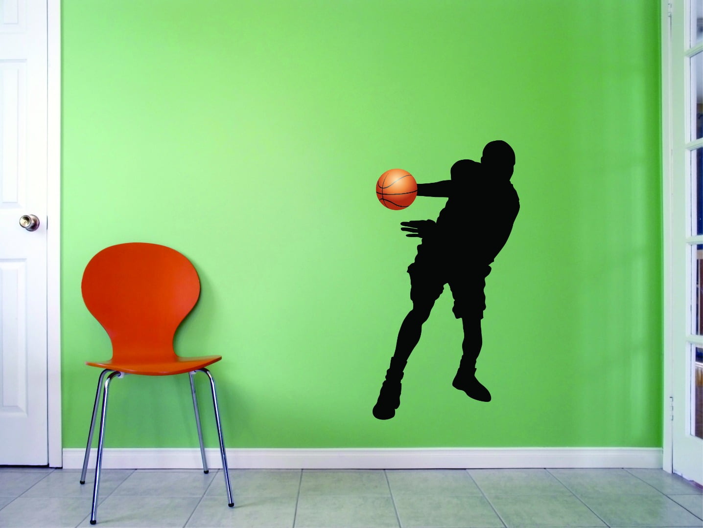 Custom Wall Decal Basketball Dribble Defense Move Score Team Vinyl Wall ...