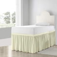 Extra Long Full XL Ruffled Bed Skirt – 36-Inch Drop, Soft 100% ...