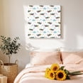 Cartoon Aircraft Canvas Wall Art for Living Room, Blue Cloud Yellow ...