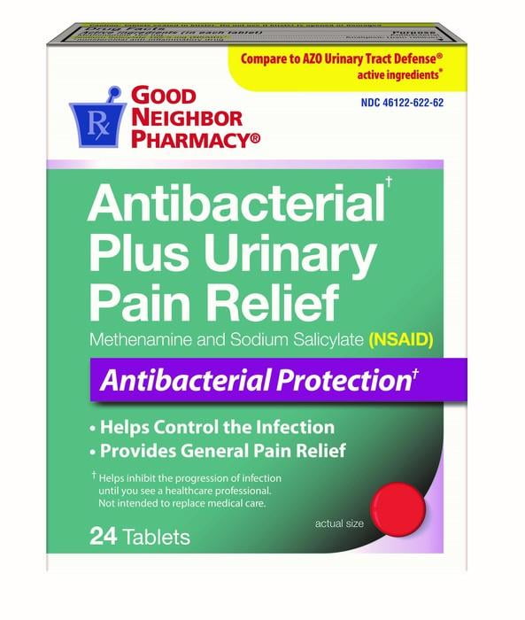 GNP Antibacterial Plus Urinary Pain Relief Tablets, 24 Tablets ...