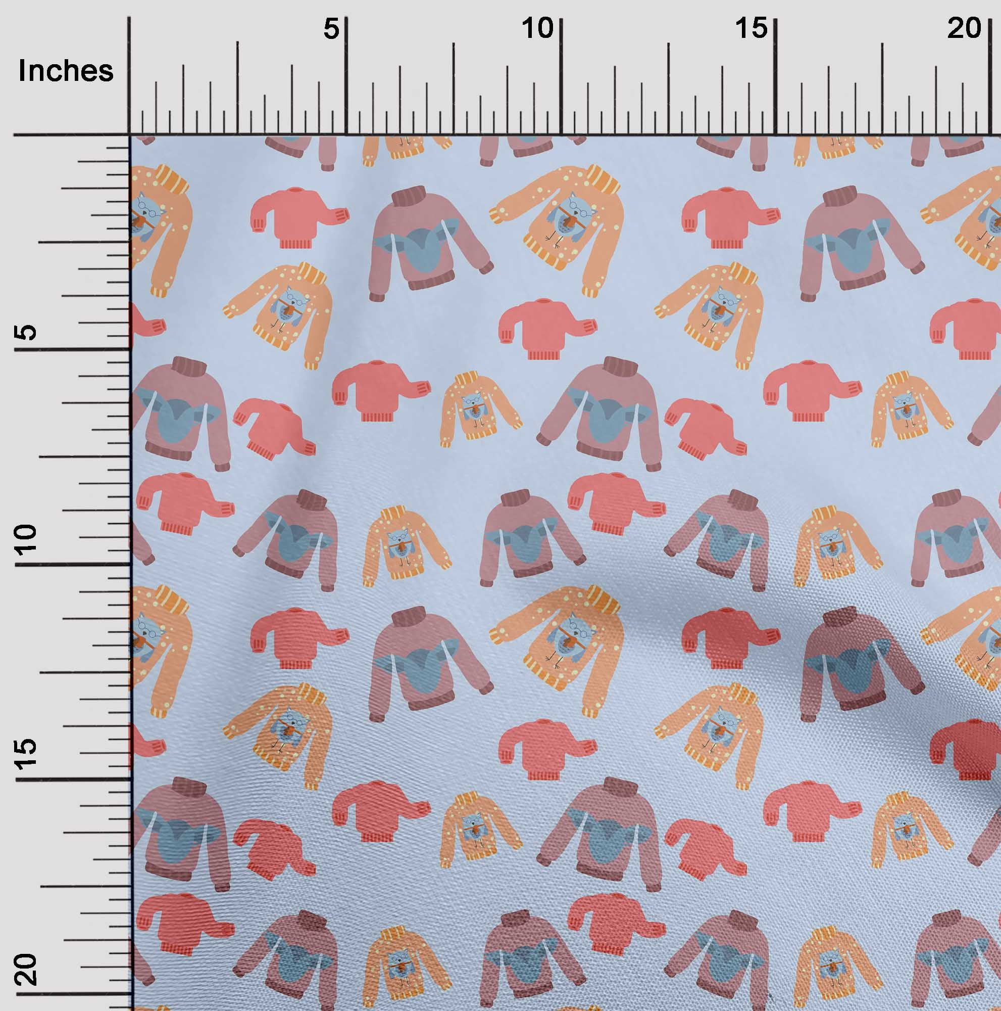 oneOone Cotton Silk Sky Blue Fabric Clothes Kids Fabric For Sewing ...
