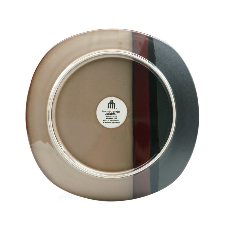 Brown Stoneware Square Dinner Plates