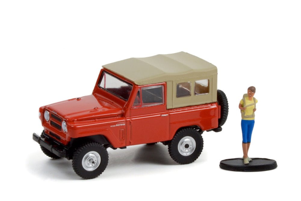 1975 Nissan Patrol and Backpacker Figurine, Orange and Tan - Greenlight ...