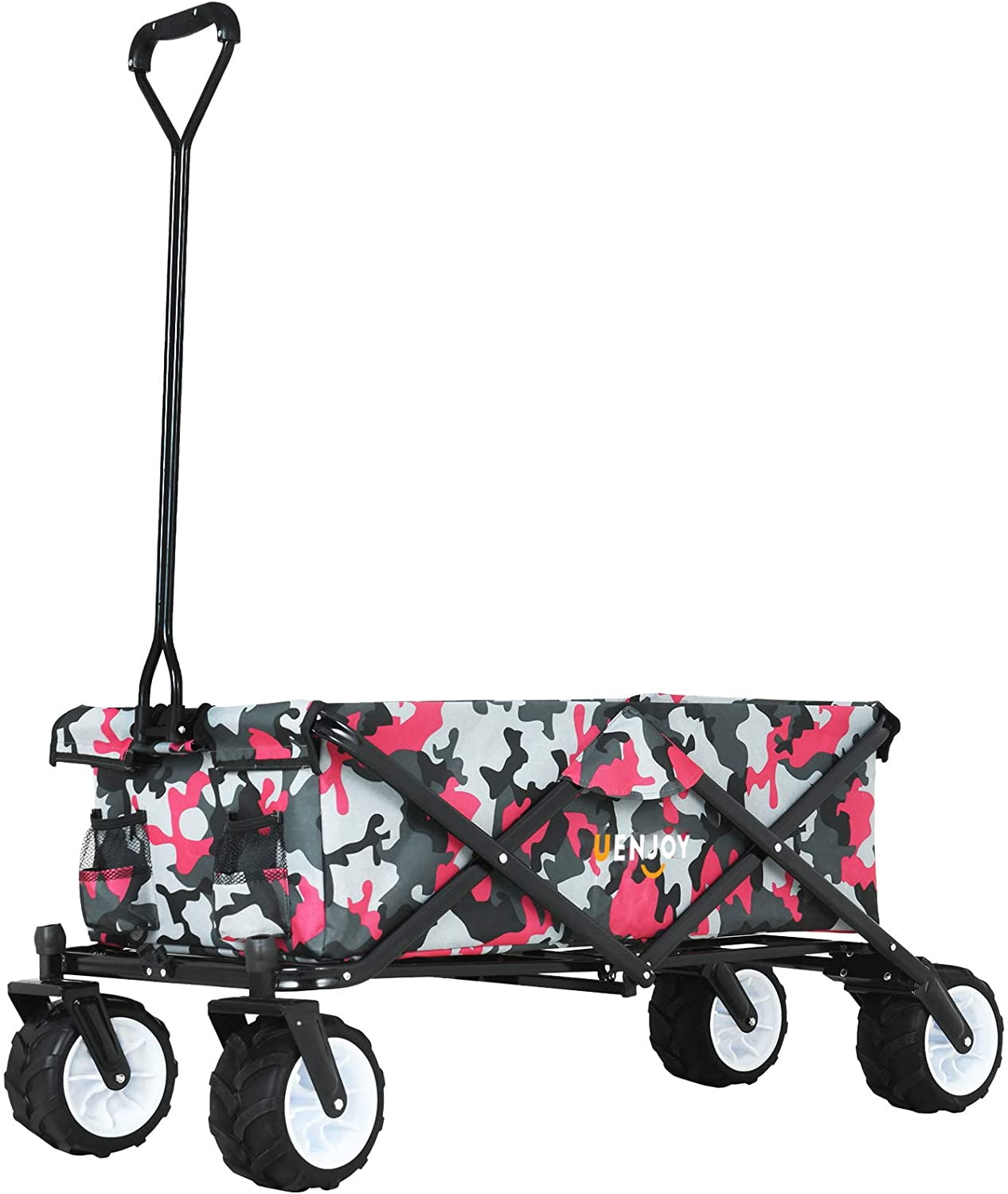 Uenjoy 3-in-1 Children's Wagon, Four Wheel, EZ Folding, Foldable ...