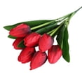 Artificial Flowers,1pcs 7-head Artificial Flower Latex Real Bridal ...