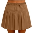 Aboser Pleated Skirts for Women Y2K Skater Skirts Trendy Elastic Waist ...