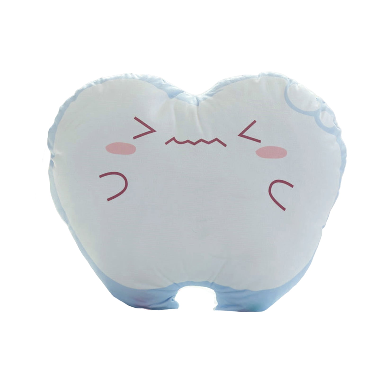 Various Cute Expression Tooth Plush Pillow - Soft Back Cushion Ornament ...