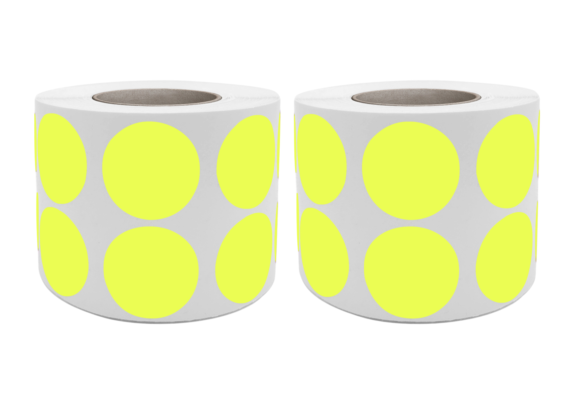 Royal Green Colored Dot Stickers 3/4" Round Labels (19MM) Neon-Yellow ...