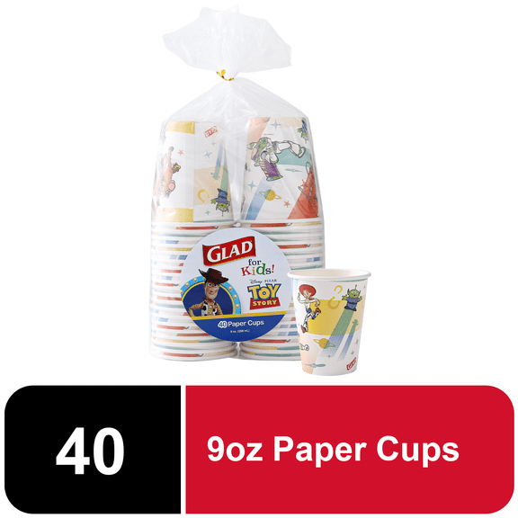 Glad Kids - 9oz Paper Cup - 40ct - Disney - Toy Story - Light Beams ...
