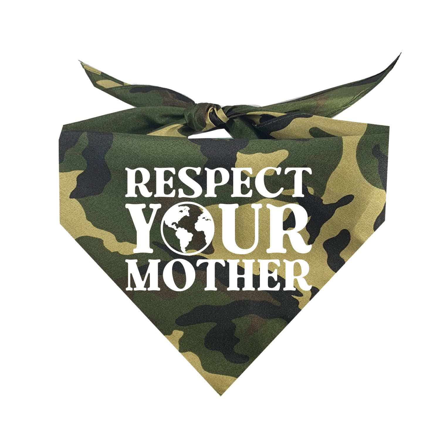 Respect Your Mother Earth Love Your Planet Triangle Dog Bandana ...