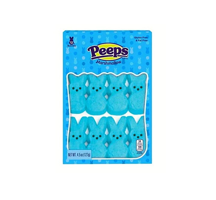 Peeps Marshmallow Blue Bunnies, 4.5-Ounce, 12-Count Boxes (Pack of 6 ...