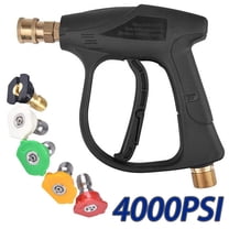 1/4" High Pressure Washer Gun 4000 PSI Car Wash Foam Spray Short Wand ...