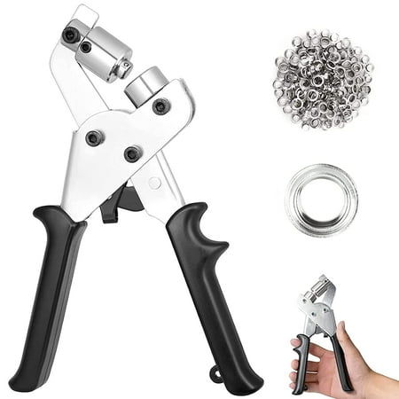 Hole Punch Set Handheld Shoe Eyelet Punch Portable Hand Punch (Silver ...