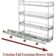 OCG 4-Tier Slide Out Kitchen Slim Storage Wire Baskets, Narrow Pull Out ...