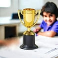 Small Gold Trophies -6 Pack. (4") Plastic. Bulk Mini Trophy Cups. Great ...