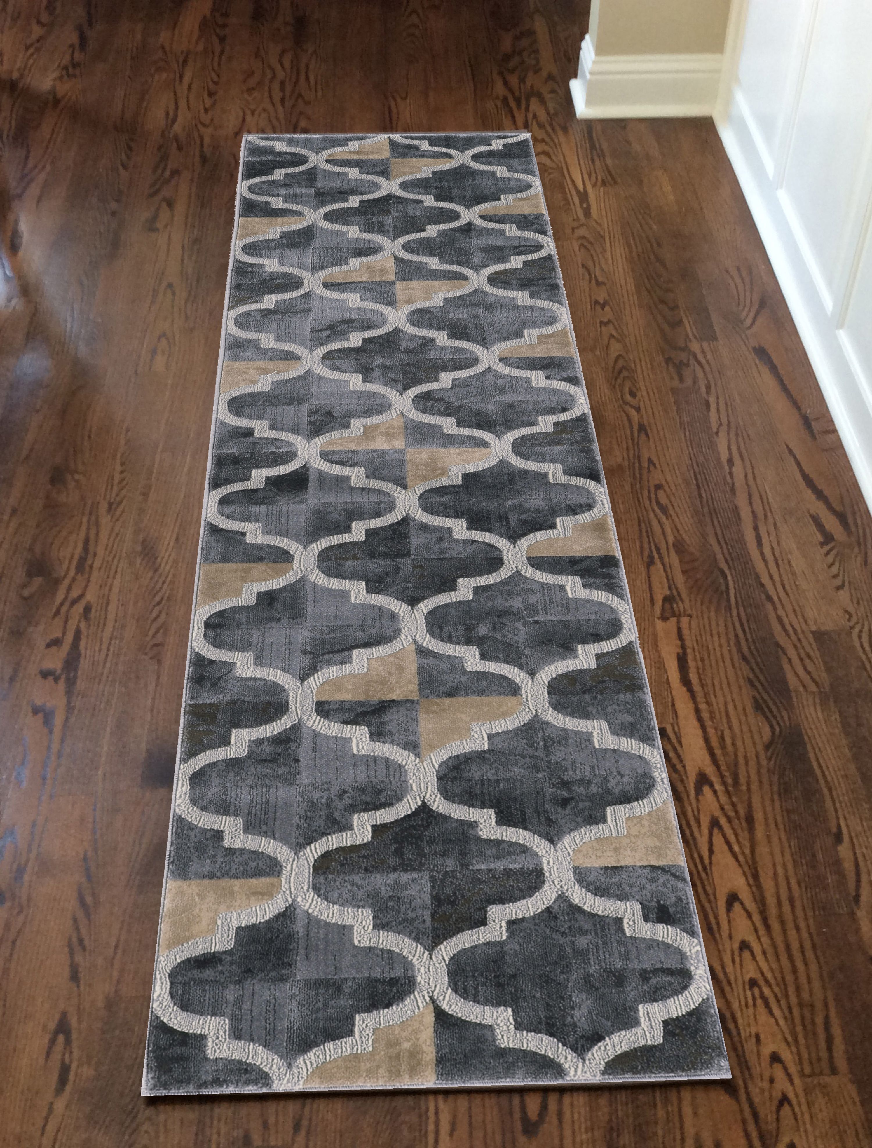 Radici USA 3793 Iseo Contemporary Gray Geometric Area Rug (2'2" x 7'7 ...