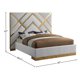 Meridian Furniture Vector White Faux Leather King Bed - Walmart.com