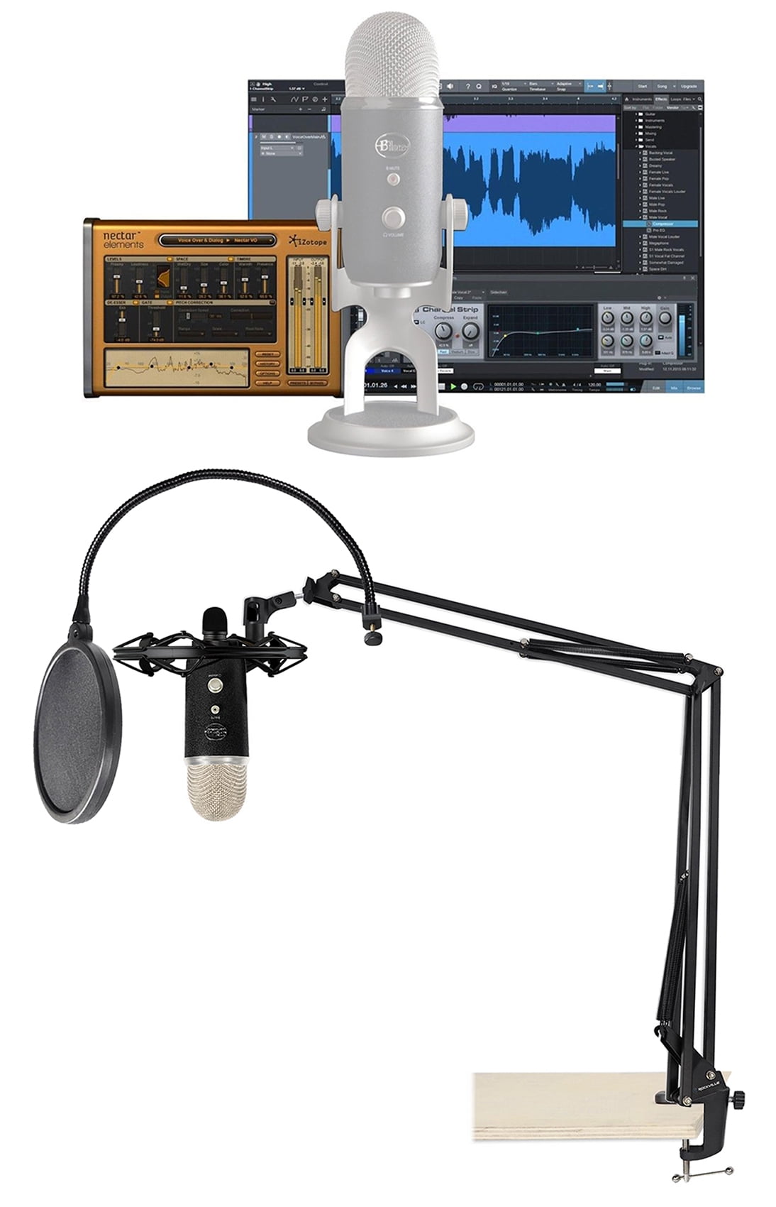 Blue Yeti Pro Studio USB Recording Gaming Streaming Twitch Microphone ...