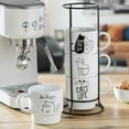 2026 Best 4 Pack 15oz Stackable Ceramic Mugs with Metal Rack, Cat ...
