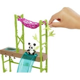 Barbie Panda Care and Rescue Playset with Doll, 2 Color-Change Pandas ...