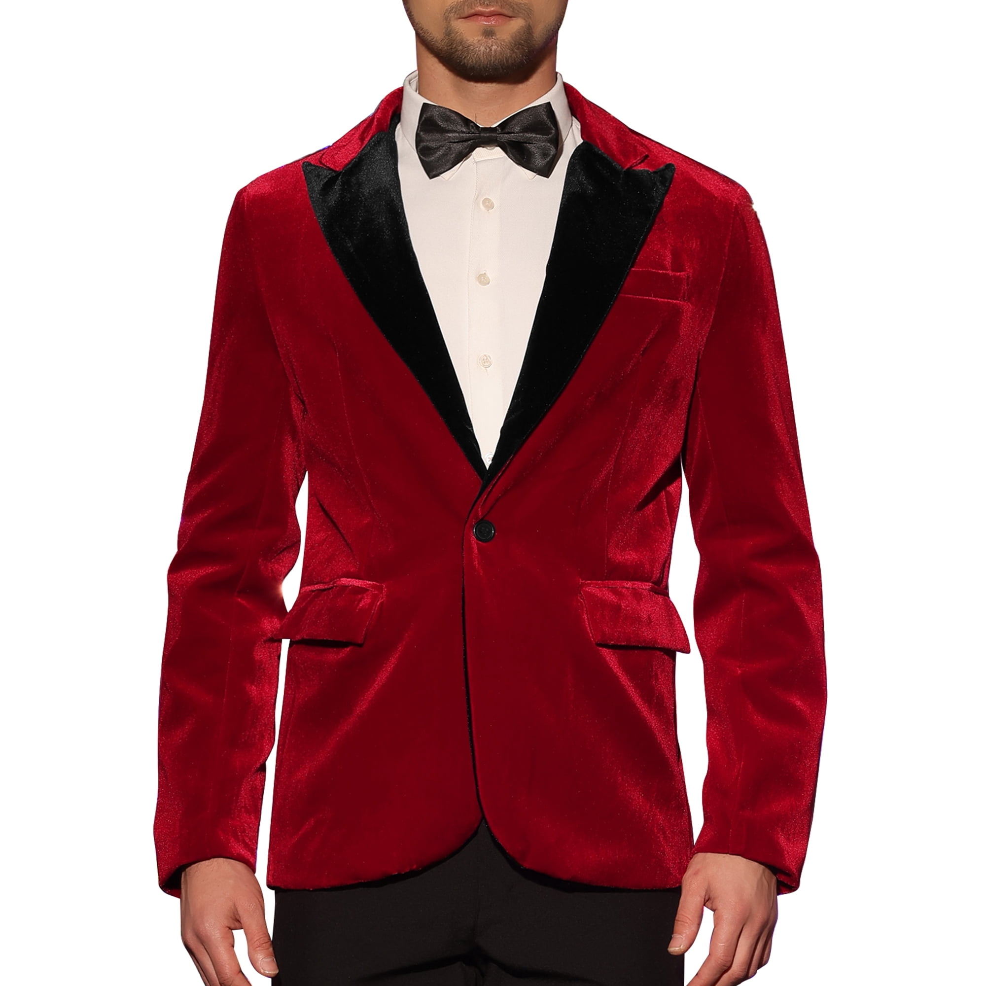 Click here for Inspire Chic Velvet Suit Jacket For Mens Contrast... prices