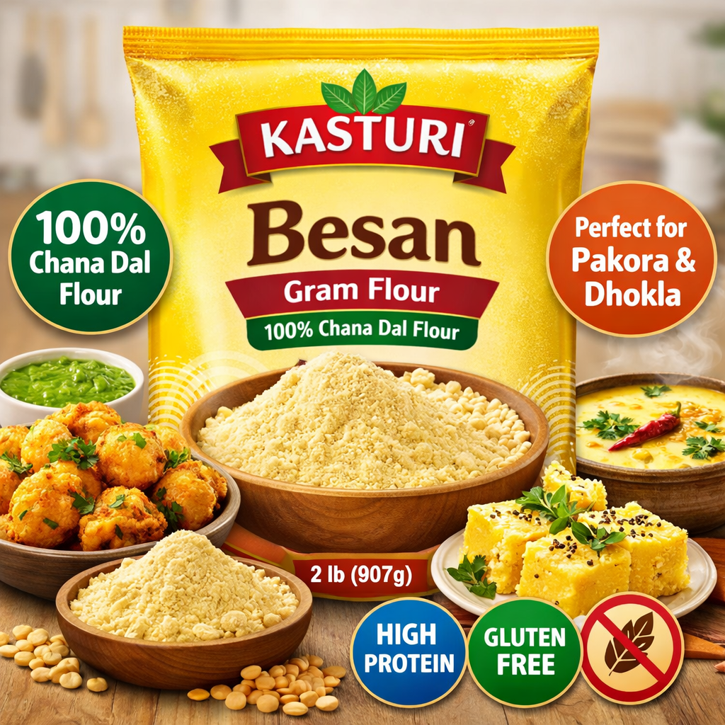 Click here for Kasturi Besan (Gram Flour) Made From 100 Chana Dal... prices
