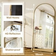 BEAUTYPEAK 79"x 38" Oversized Full Length Mirror Arch Standing Floor ...