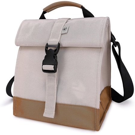 Sunny Bird Insulated Lunch Bag Rolltop Lunch Box Medium Lunch Cooler ...