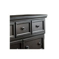 Wooden Transitional Style Dressing Table With Hidden Drawers, Dark ...
