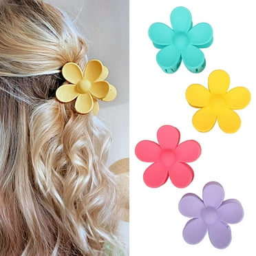 AWAYTR Elegant Decorative Flower Hair Claw Clips - 4Pcs Strong Hold ...