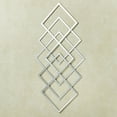 Diamond Interlink Metal Contemporary Silver Wall Art Sculpture 40 x 20 ...