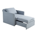 Serta Bentley Modern Convertible Arm Chair, Blue Woven Fabric - Walmart.com