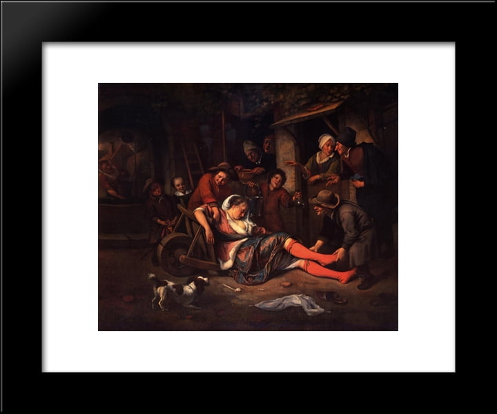 Wine is a Mocker 20x24 Framed Art Print by Jan Steen - Walmart.com