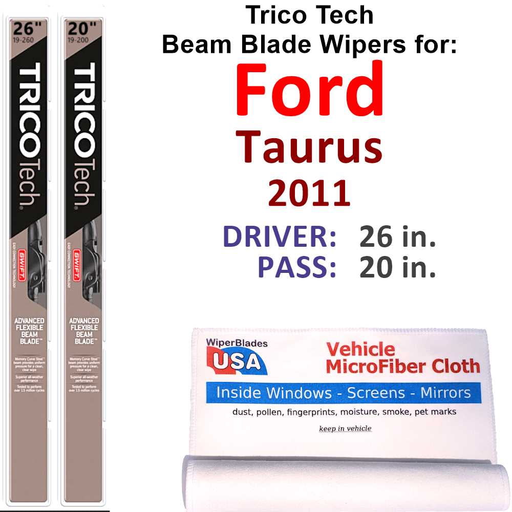 2011 Ford Taurus Beam Blade Wipers (Set of 2) - Walmart.com