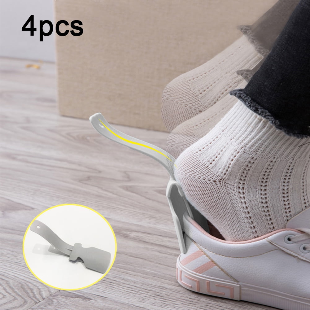 4pcs Lazy Shoe Helper Handled Travel Shoe Horn Lifting Helper -Easy on ...