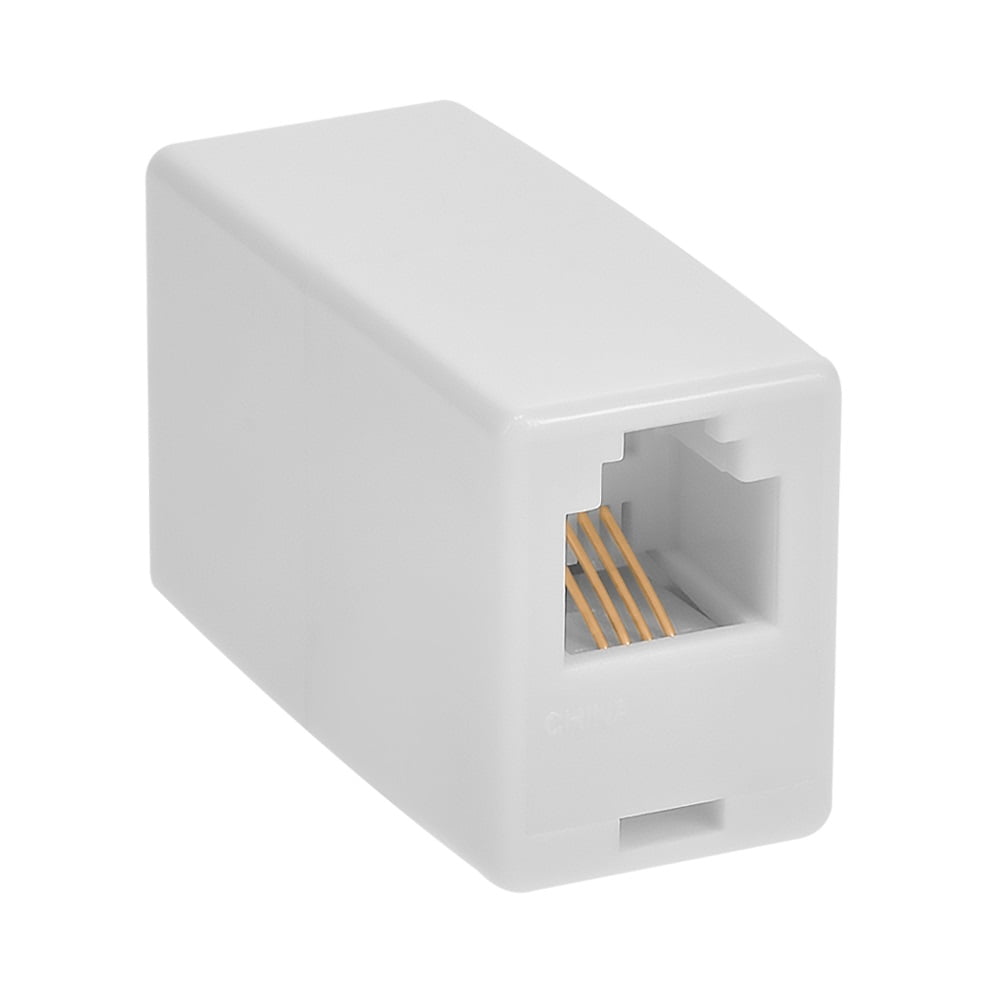 RJ11 Modular Telephone Inline Coupler Reverse, White - Walmart.com