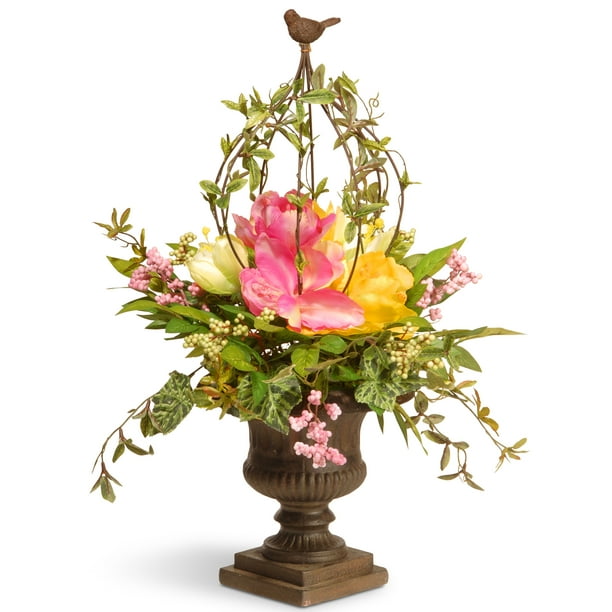 National Tree 25 inch Spring Floral Topiary - Walmart.com - Walmart.com