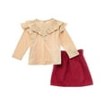 Chloé girls 2pc Top & Skirt Set, 02A, Beige - Walmart.com