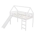 Walmart Twin Size Loft Bed Frame with Slide, Solid Pine Wood, Elegant ...