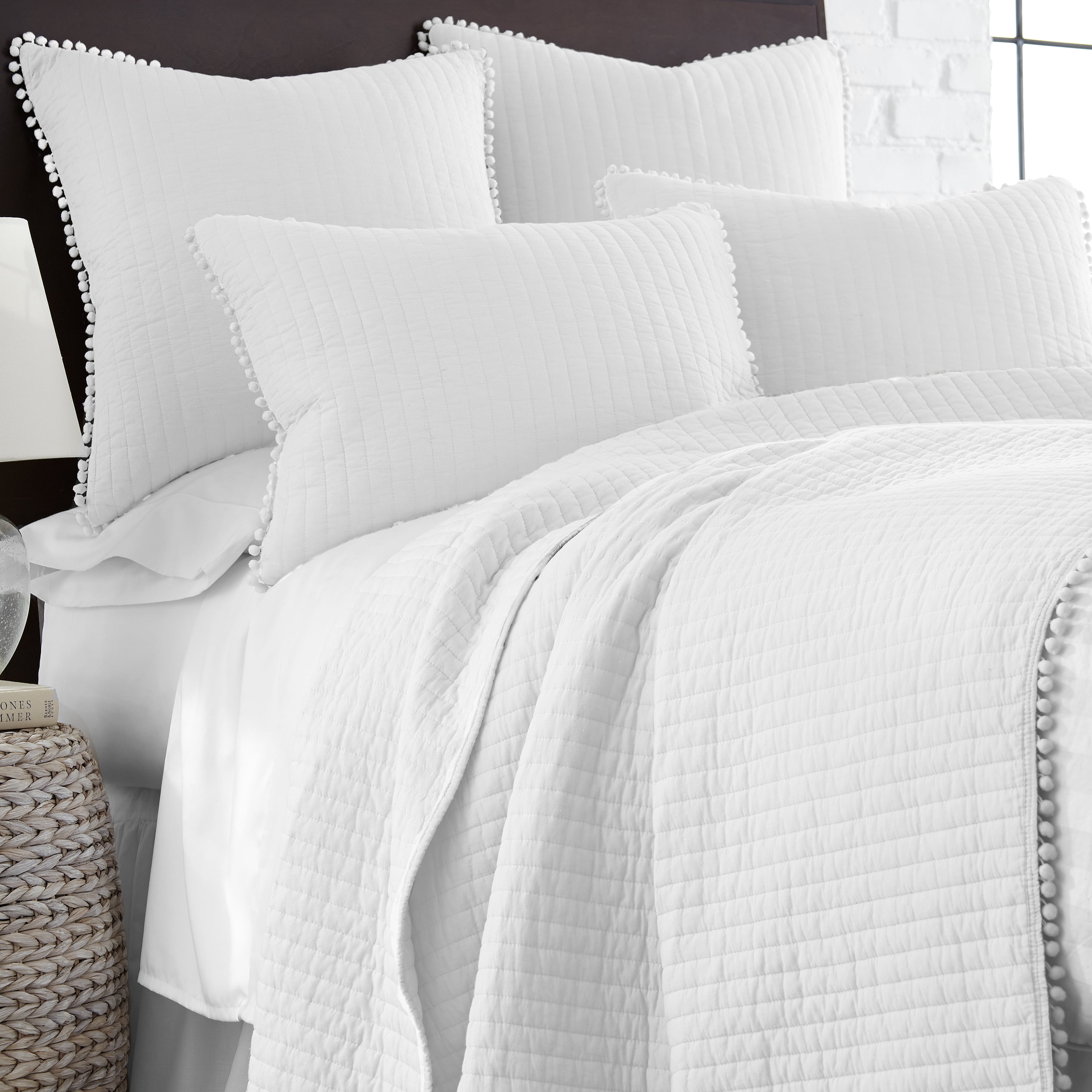 Buy Levtex Home - Pom Pom Quilt - Queen Quilt - White - Quilt (88x92in ...