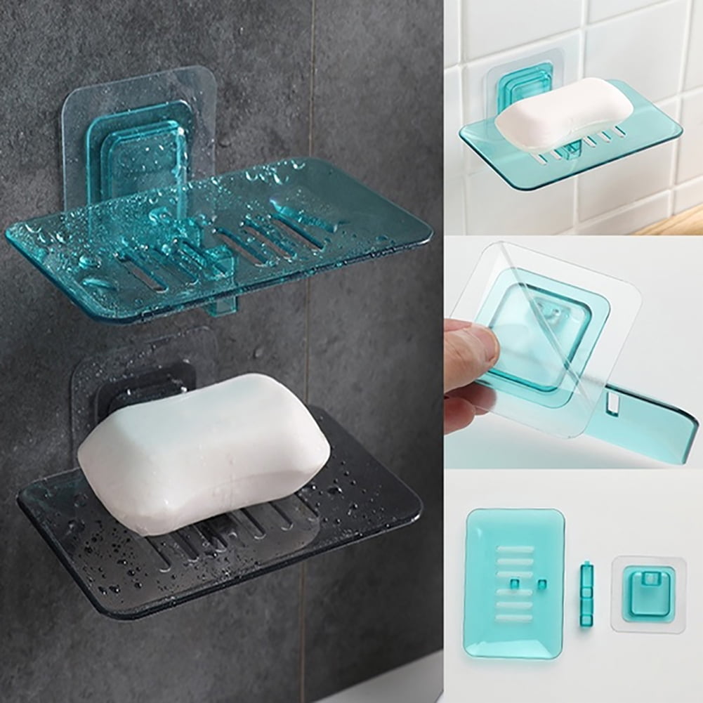 Cheers Self Adhesive Home Bathroom Wall Mount Soap Storage Rack Holder ...