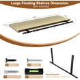 40 Inch Floating Shelf 3 Pack Large Floating Shelves for Wall No ...