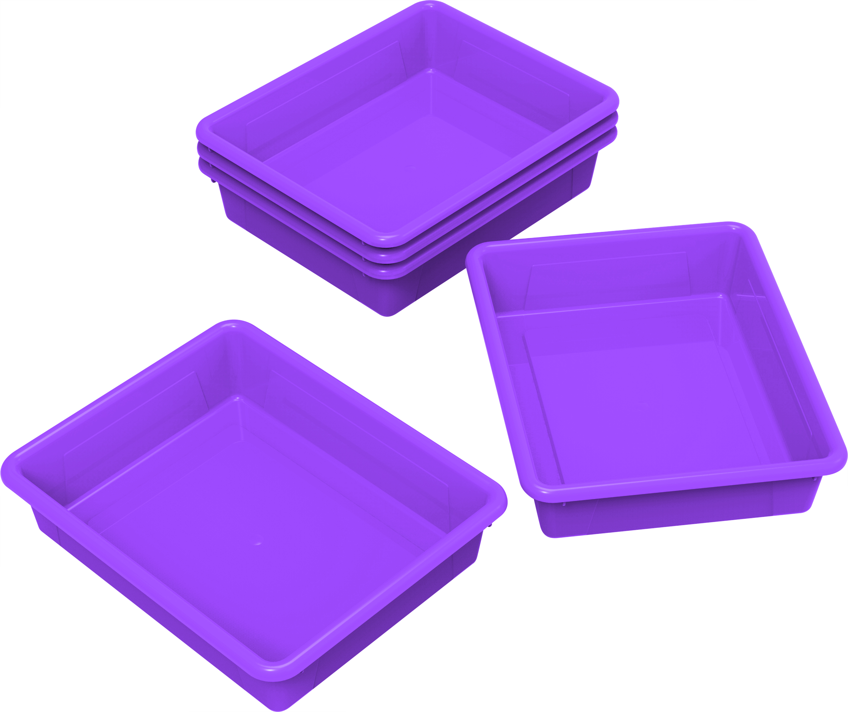 Storex Storage Tray Letter Size 10 X 13 X 3 Inches Violet 5 Pack storex-storage-tray-letter-size-10-x-13-x-3-inches-violet-5-pack