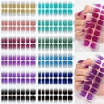 Nail Wraps 3D Self-Adhesive Color Series Gradient Glitter Gel Nail ...