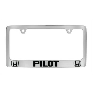 Honda Pilot Black Powder Coated Zinc Metal License Plate Frame Holder ...