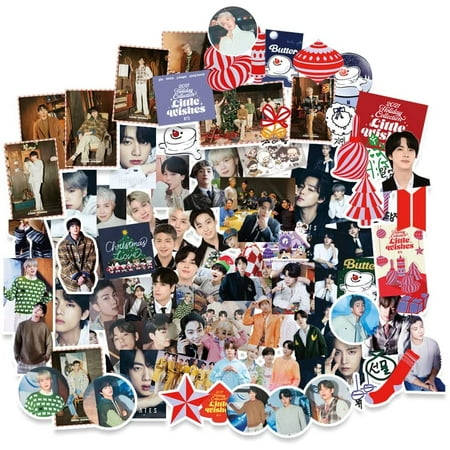 BANGTAN BOYS 96Pcs Sticker pack BANGTAN BOYS 2021 Holidays Collection ...