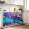 Abstract Art Cabinet Curtains Purple Gold Gradient Marble Texture Sink ...