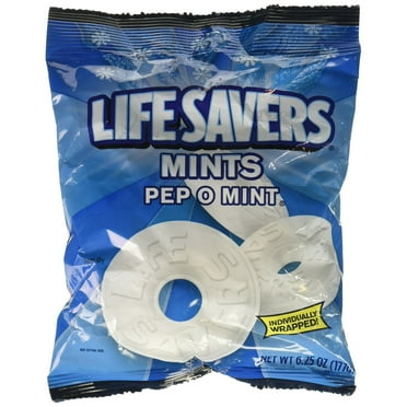 Life Savers Pep-O-Mint Peppermint Hard Candy Mints Individually Wrapped ...
