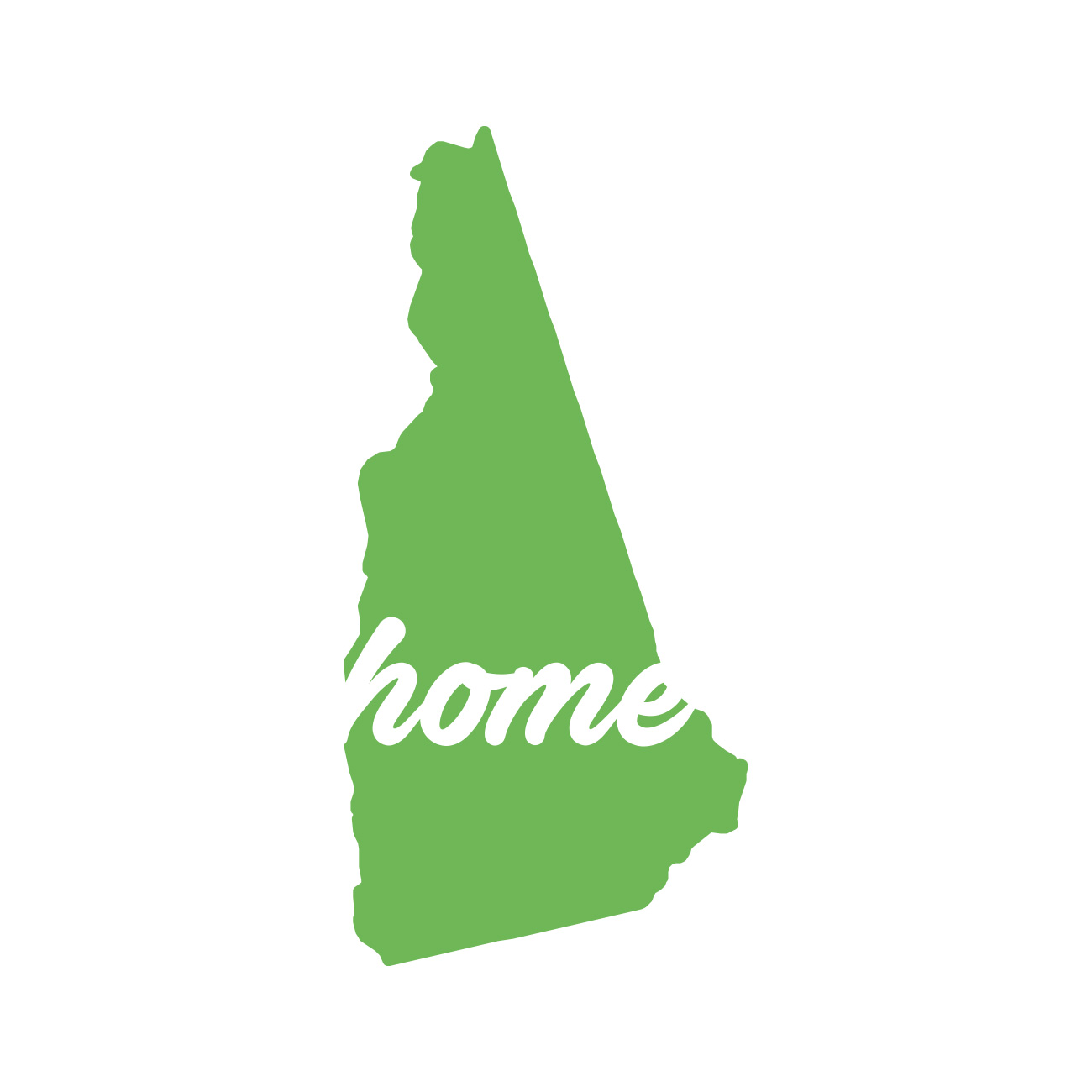 New Hampshire Home Sticker Decal Die Cut - Self Adhesive Vinyl - Weatherproof - Made in USA ...