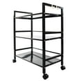 Zimtown 3-Tier Metal Storage Trolley with Wide Shelves and Wheels ...